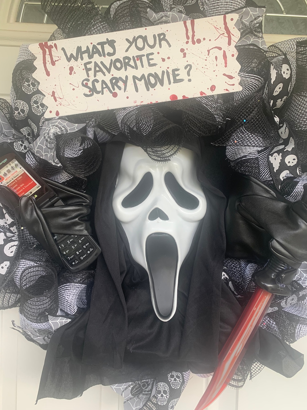 Handmade Wreath| Scream Wreath | Halloween| Fall Wreath| Home Decor - Etsy