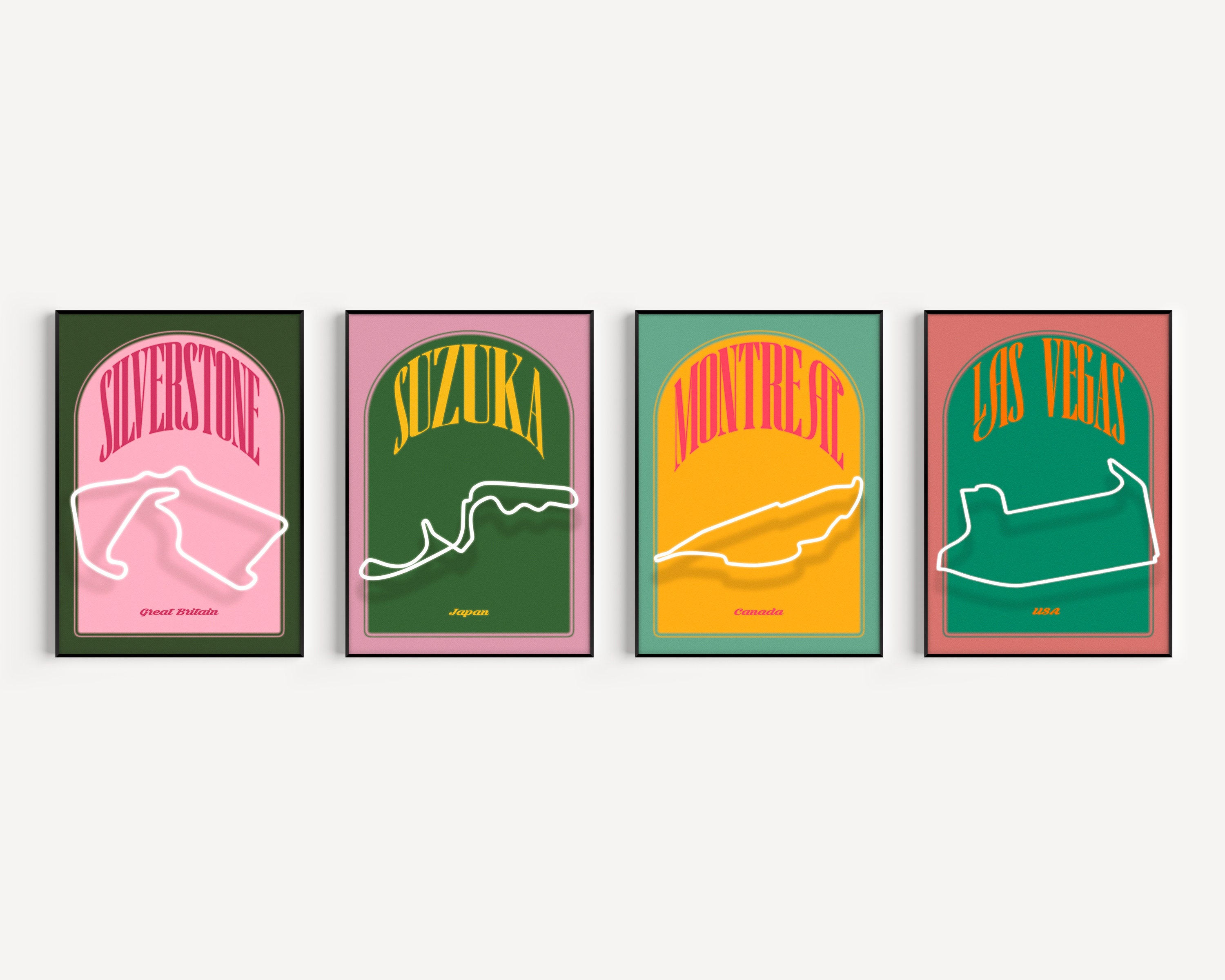 F1 Poster, Monaco, F1 Wall Art, Retro Style Poster, Arch Shape Poster ...