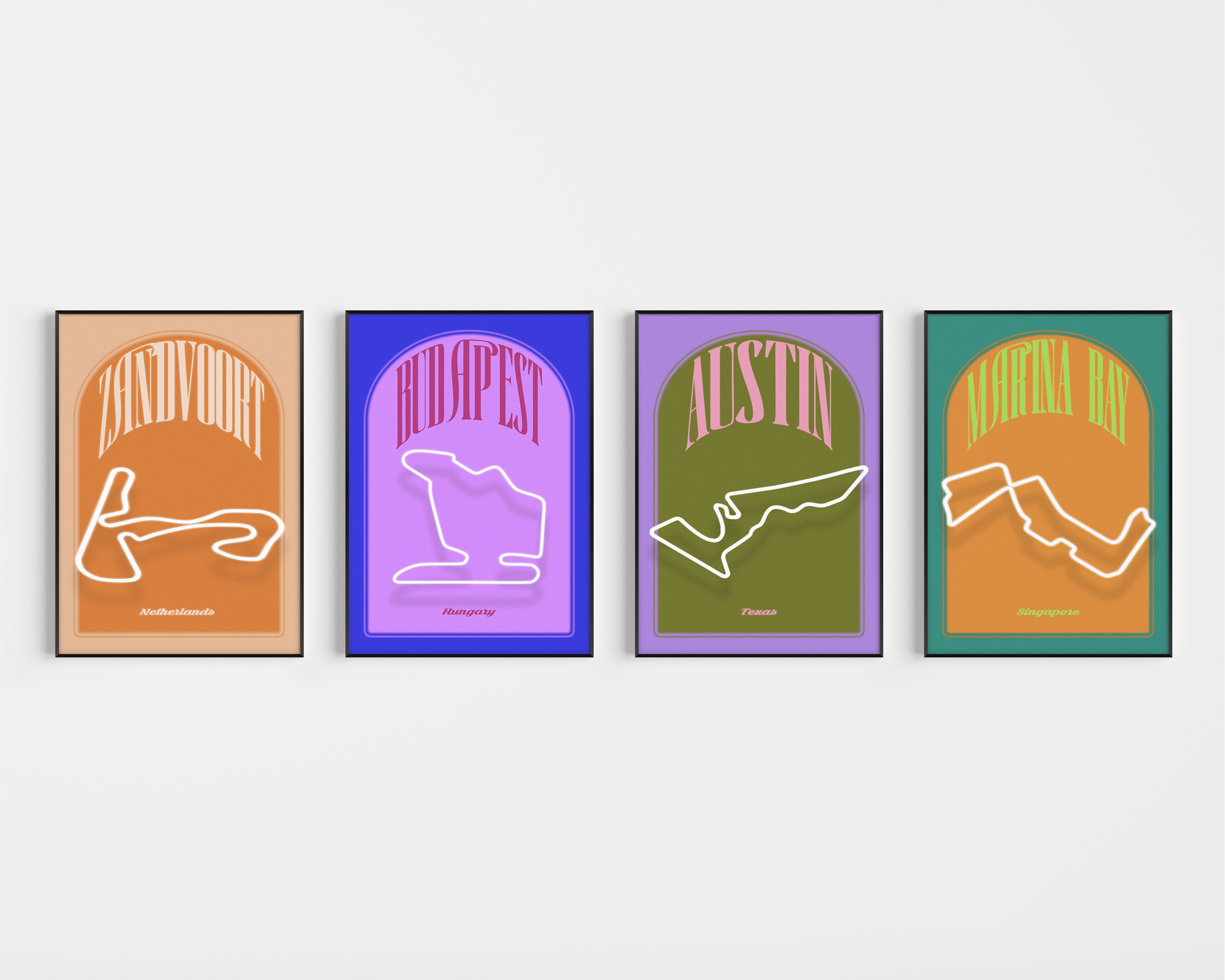 F1 Poster Monaco F1 Wall Art Retro Style Poster Arch Shape - Etsy