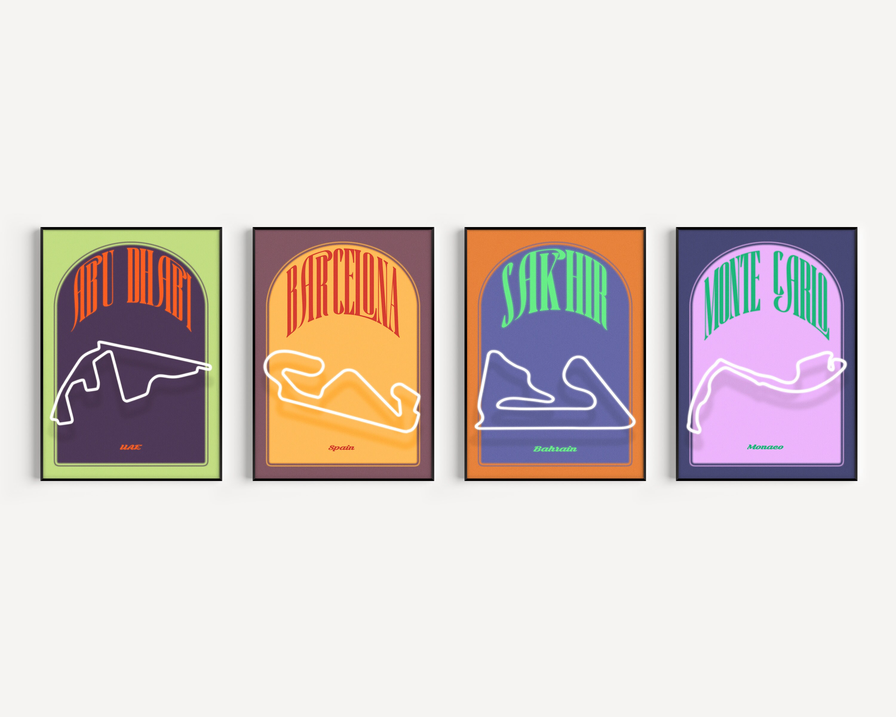 F1 Poster, Monaco, F1 Wall Art, Retro Style Poster, Arch Shape Poster ...