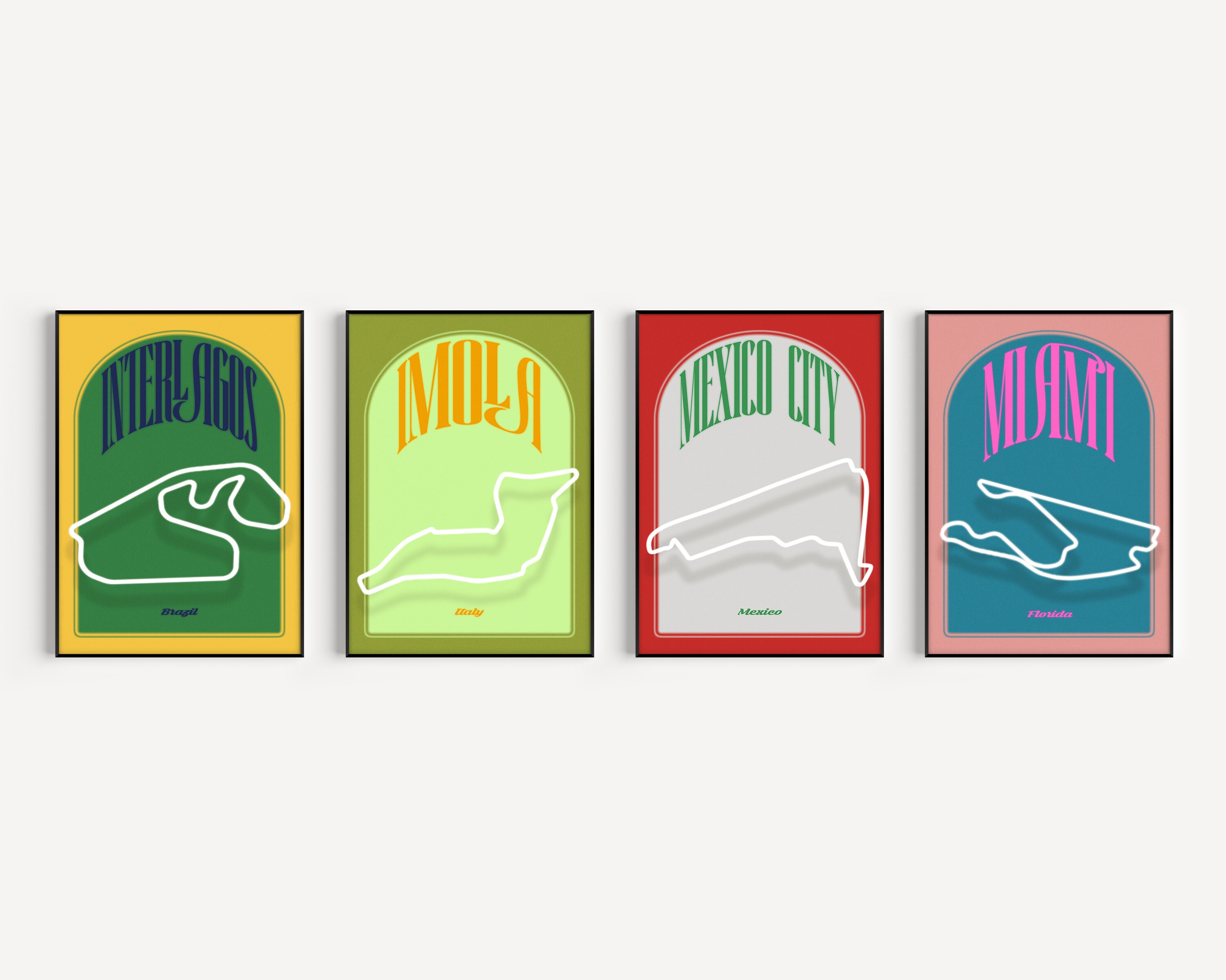 F1 Poster, Monaco, F1 Wall Art, Retro Style Poster, Arch Shape Poster ...