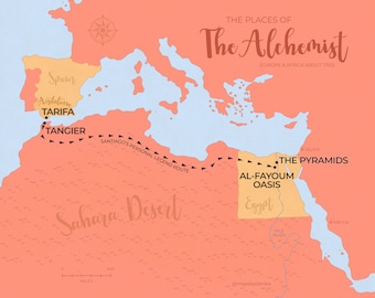 Alchemist Book Map - Etsy