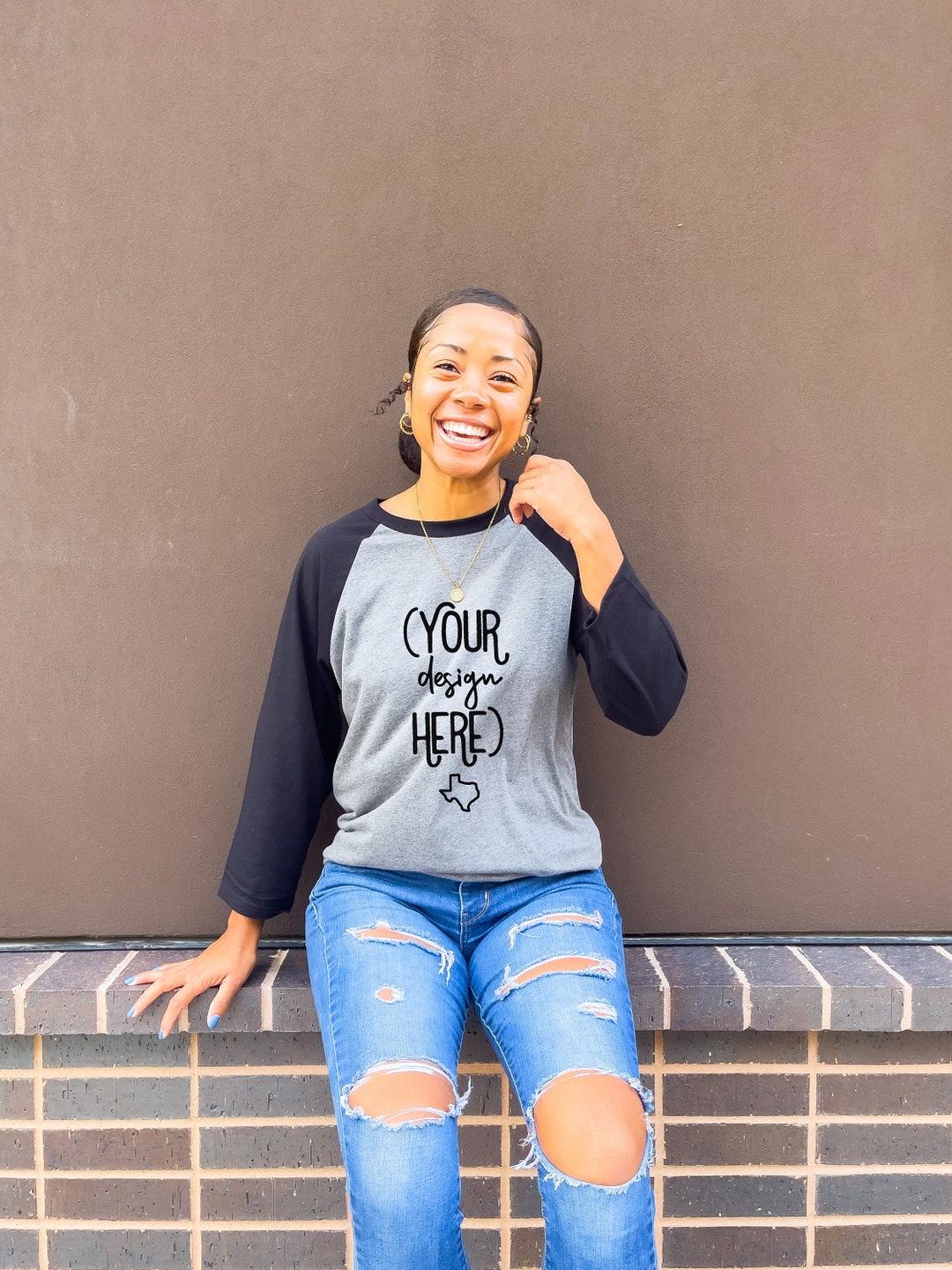 Bella Canvas Baseball Shirt | Bella Canvas Baseball Tee Mockup | 3200 ...