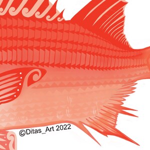 Menpachi Fish Sticker Hawaii 'u'u Soldierfish - Etsy