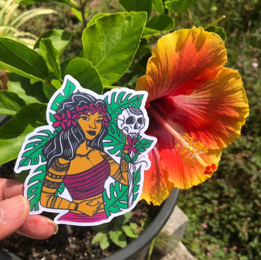 Pinay Indigenous Filipina Filipino Philippines Sticker With Skull and ...