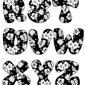 Digital Download Hawaii Bubble With Flower Monstera Dots Design ...