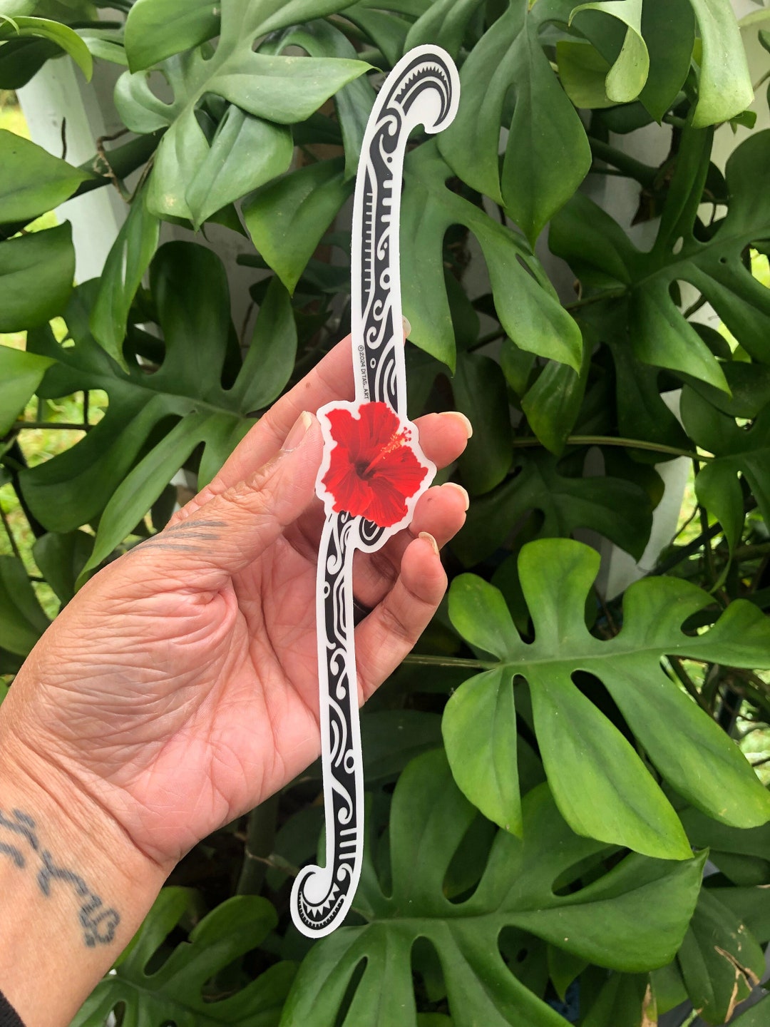 TRANSPARENT: Polynesian Tattoo Inspired Water Bottle Wrap Vinyl Decal ...