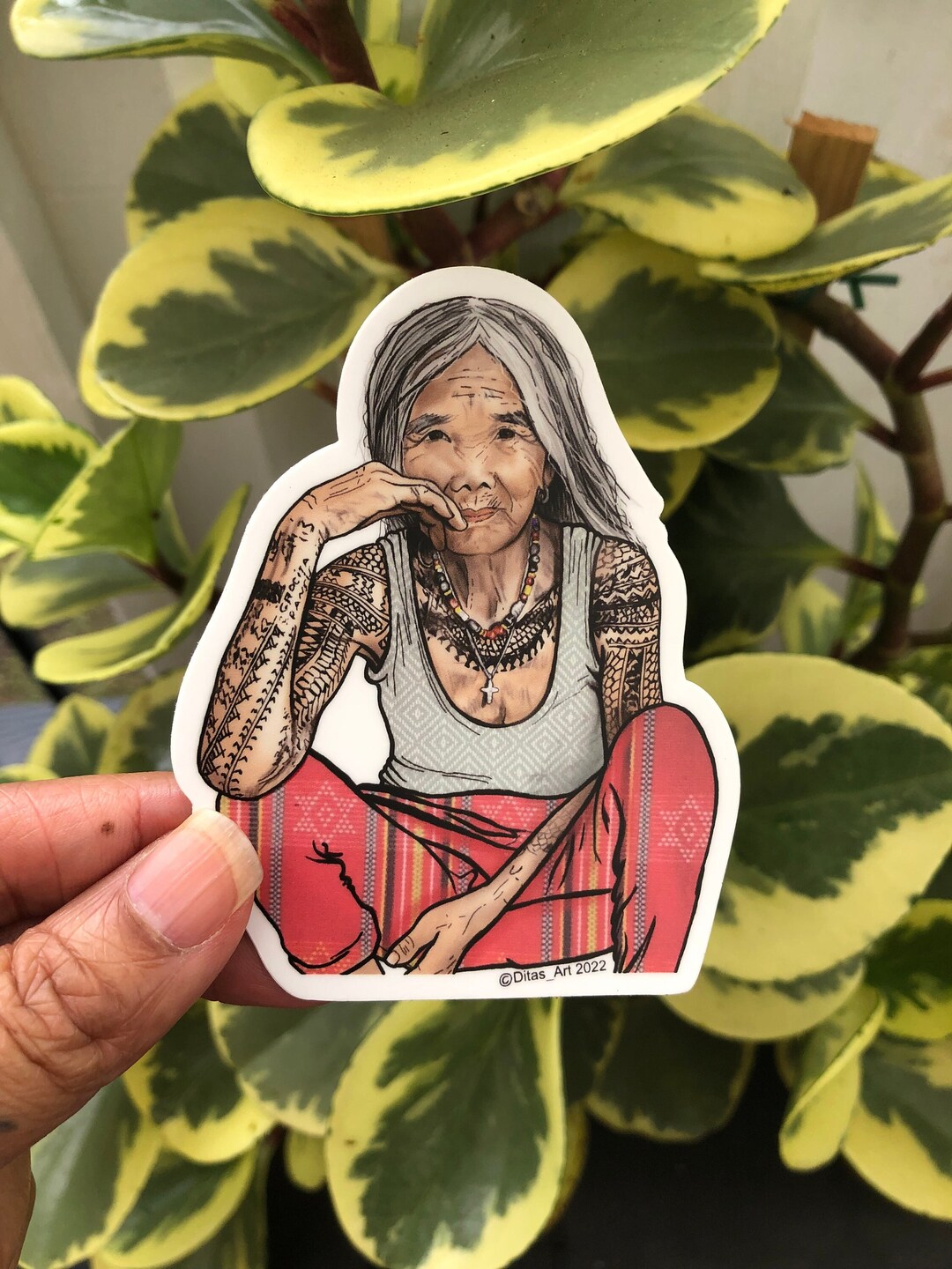 Whang-od Sticker Last Mambabatok Tattoo Artist of the Philippines - Etsy