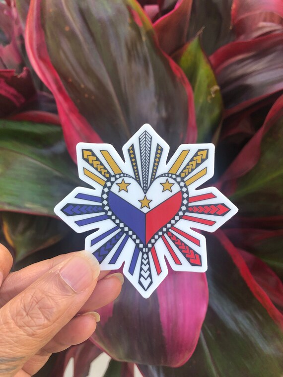 Indigenous Filipina Filipino Heart Philippines Sun Sticker | Etsy