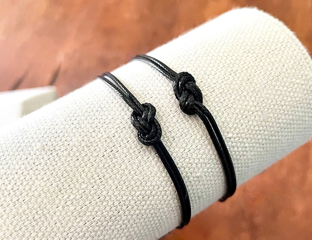 Matching Couple Infinity Knot Bracelets, Best Friend Eternity Knot Bracelet, His Hers Bracelets ...