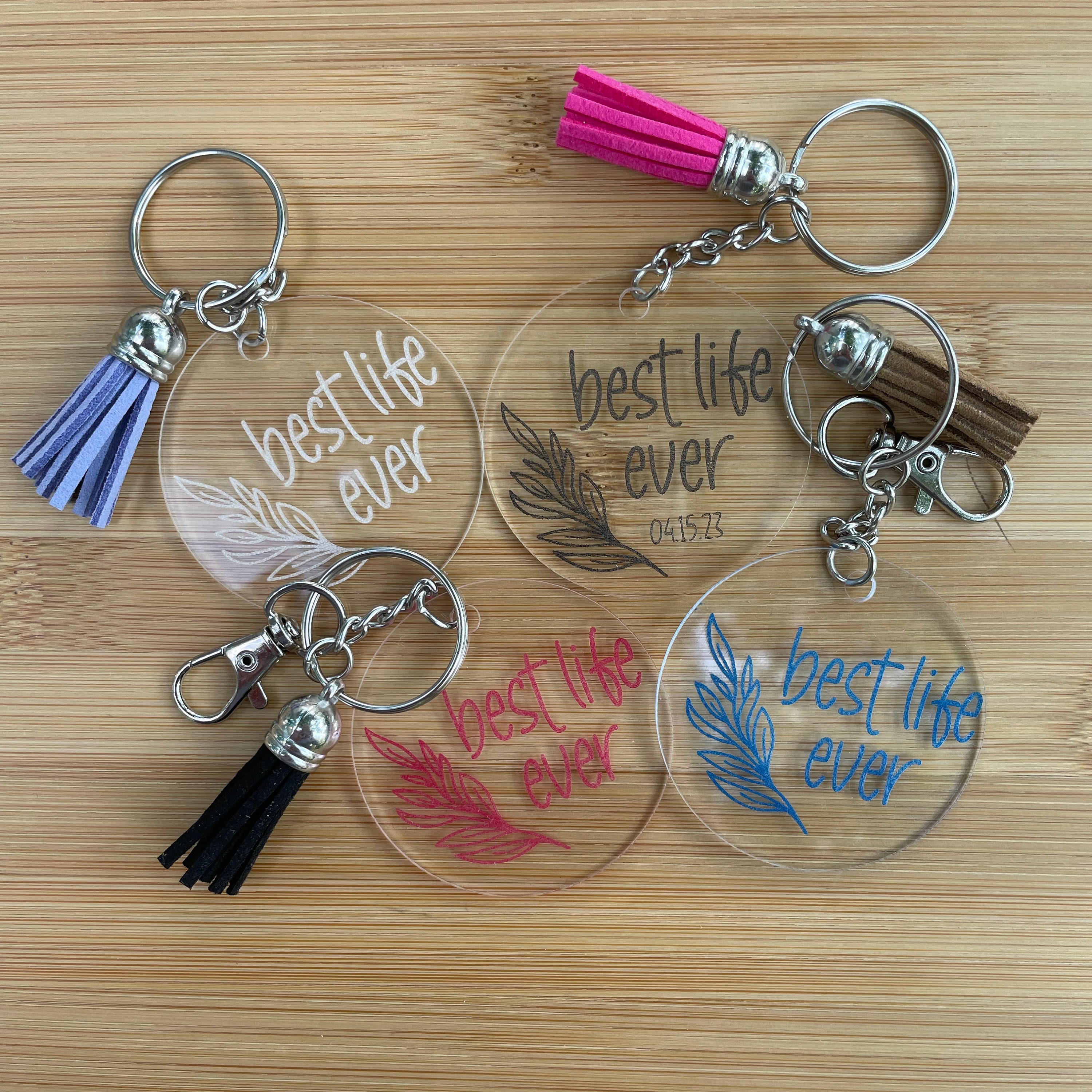 JW Baptism Gift, Custom Best Life Ever Engraved Acrylic Keychain - Etsy