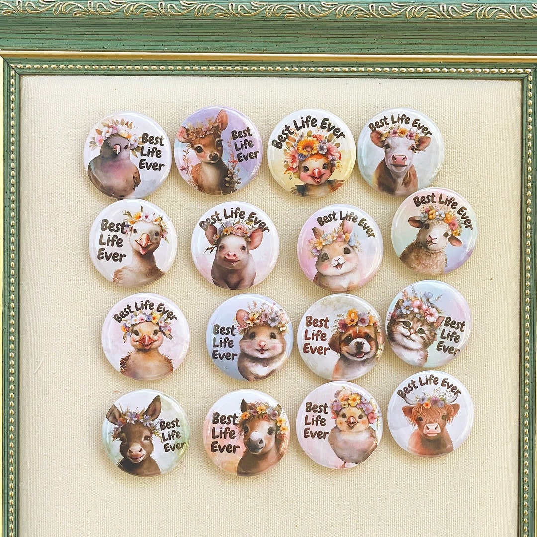 JW Gifts, Best Life Ever Baby Farm Animal Pins - Buttons for Jehovah's ...
