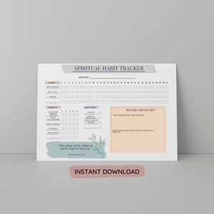 JW Printable Habit Tracker - Spiritual Routine Download for Jehovah's ...