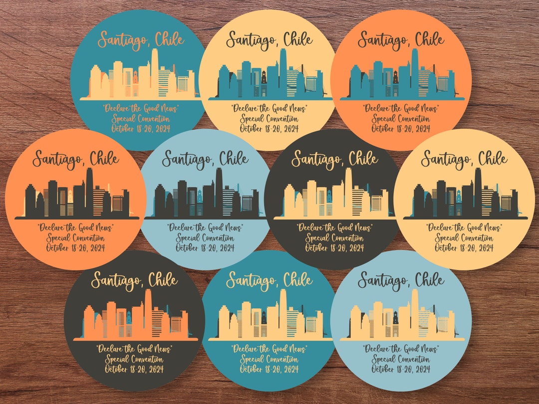 JW Santiago, Chile Special Convention 2024 Gifts, Stickers, Magnets ...