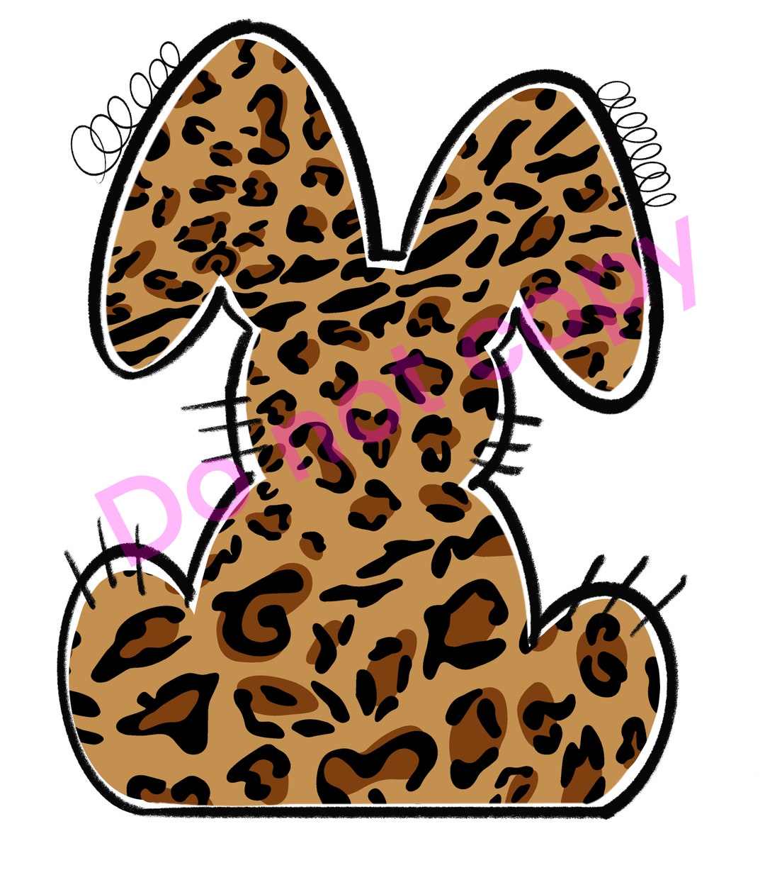 Easter Bunny Clipart, Easter Bunnies PNG, Cheetah Print, Easter Clipart ...