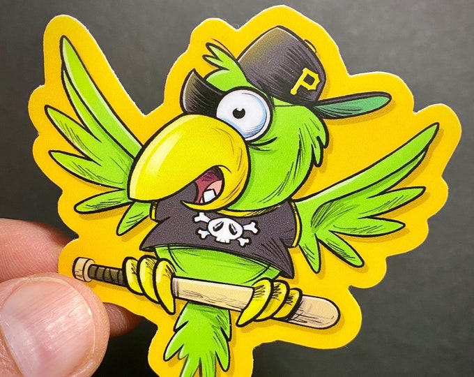 Pittsburgh Pirates Sticker / Pirate Parrot Sticker - Etsy