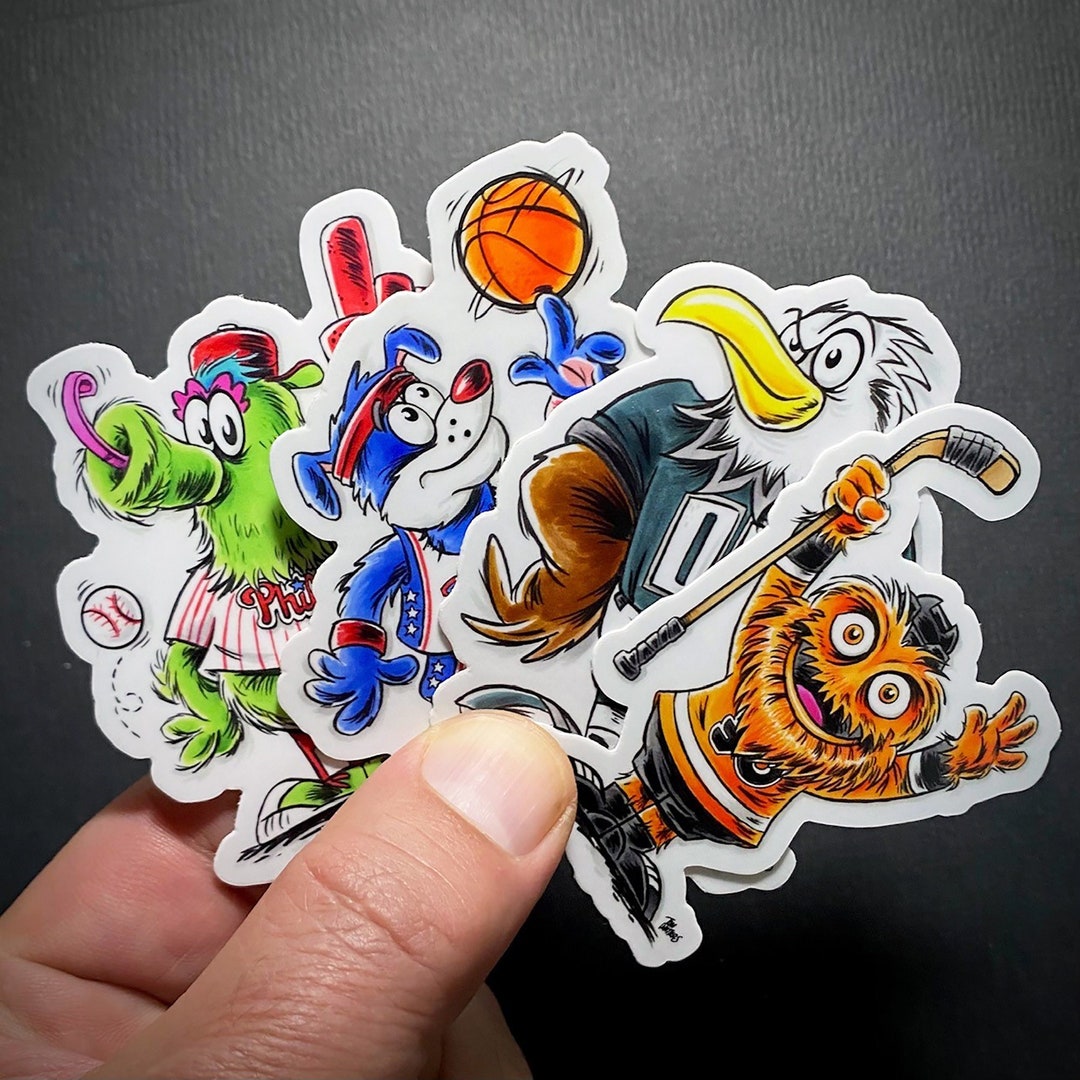 PHILLY MASCOTS Sticker Pack / Phanatic Sticker / Gritty Sticker ...