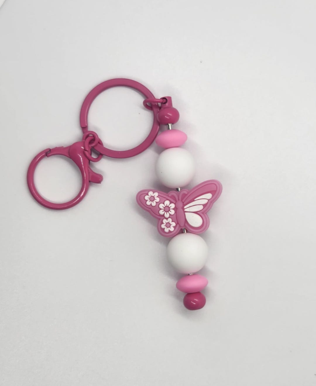 Custom Pink Butterfly Keychain - Etsy