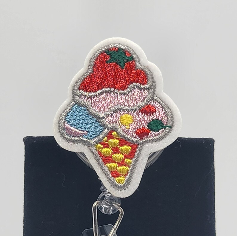 Ice Cream Cone Badge Reel - Etsy