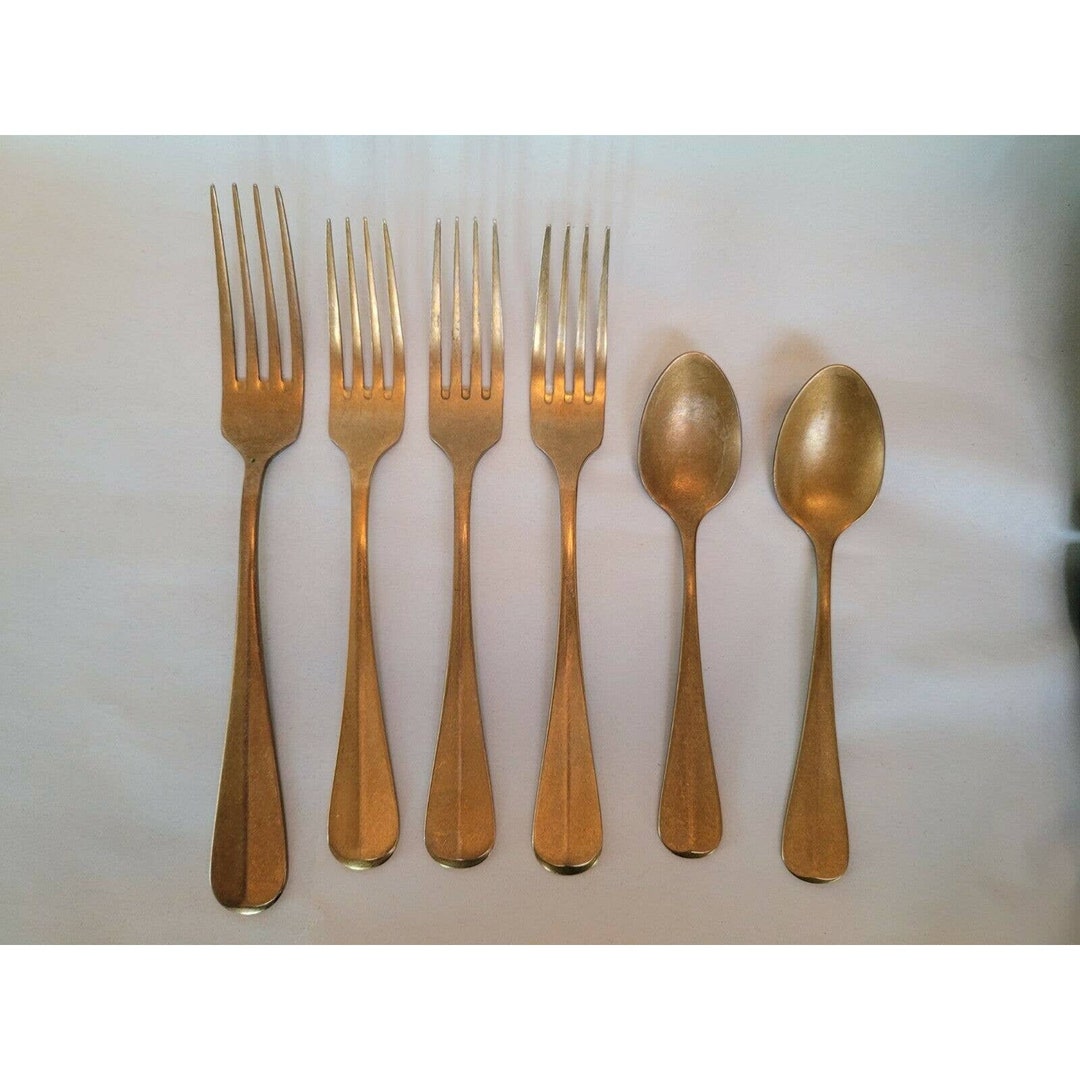 Sola Cora Stainless Flatware 6 Pcs Holland 4 Forks & 2 Teaspoons - Etsy