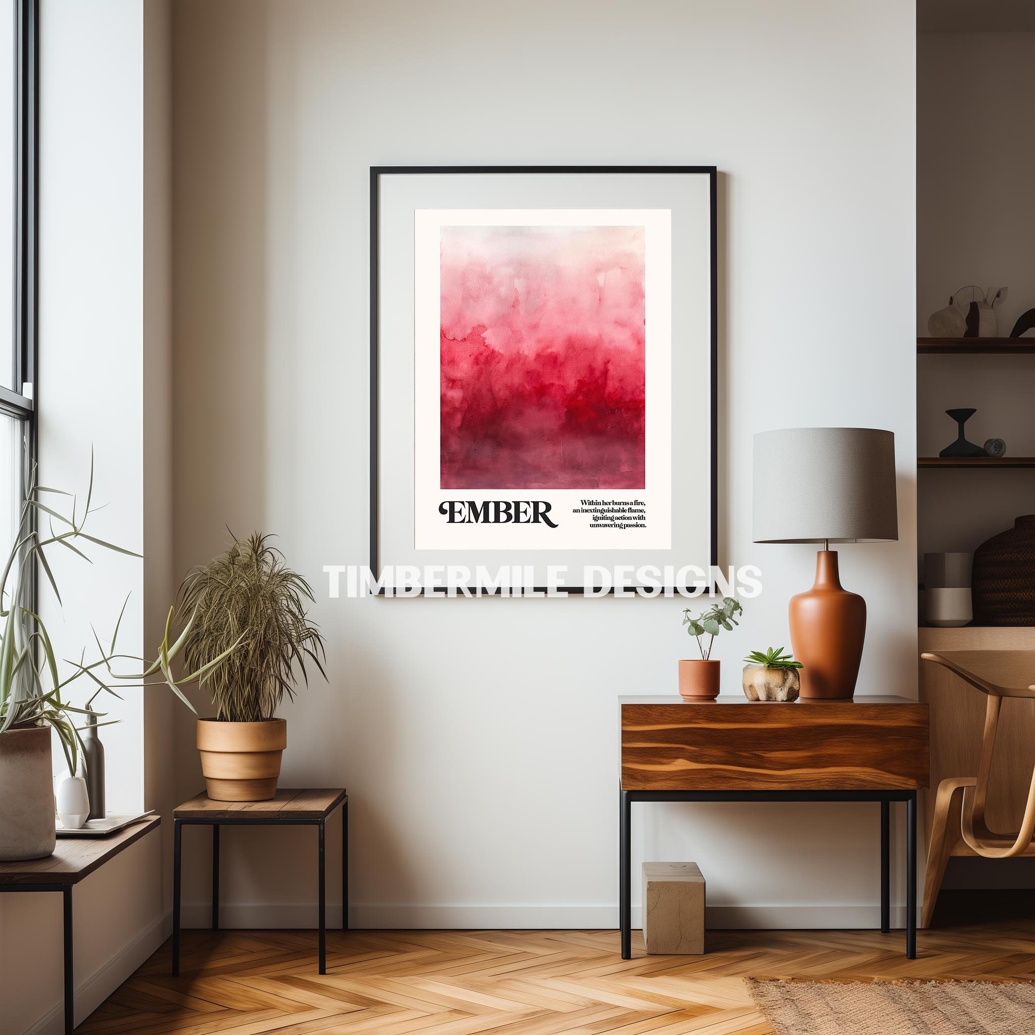 Red Aura Poster Art: EMBER AURA Art PRINTABLE Digital Wall Art ...