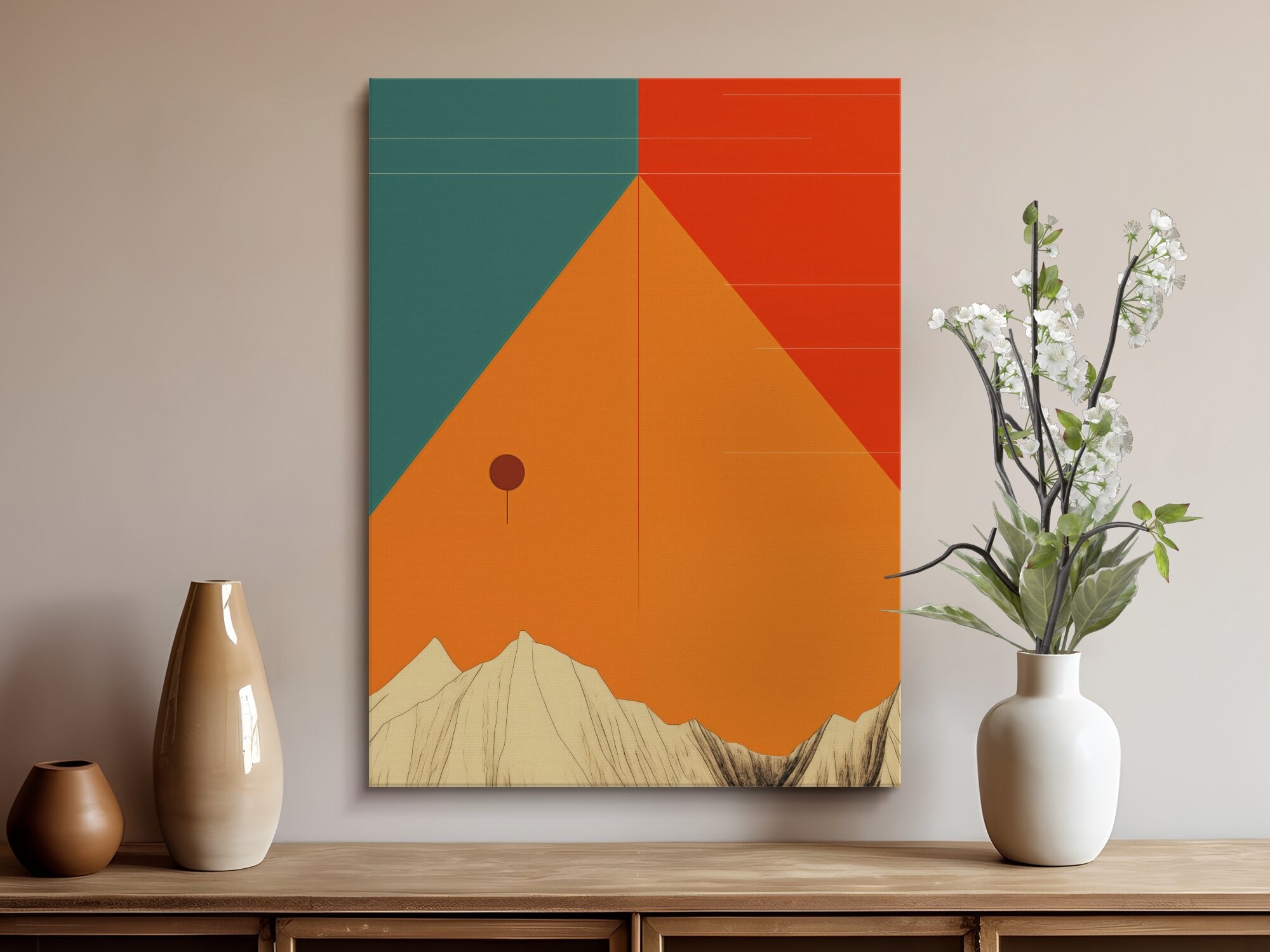 Alpine Abstract Midcentury Art PRINTABLE Digital Wall Art Timbermile ...