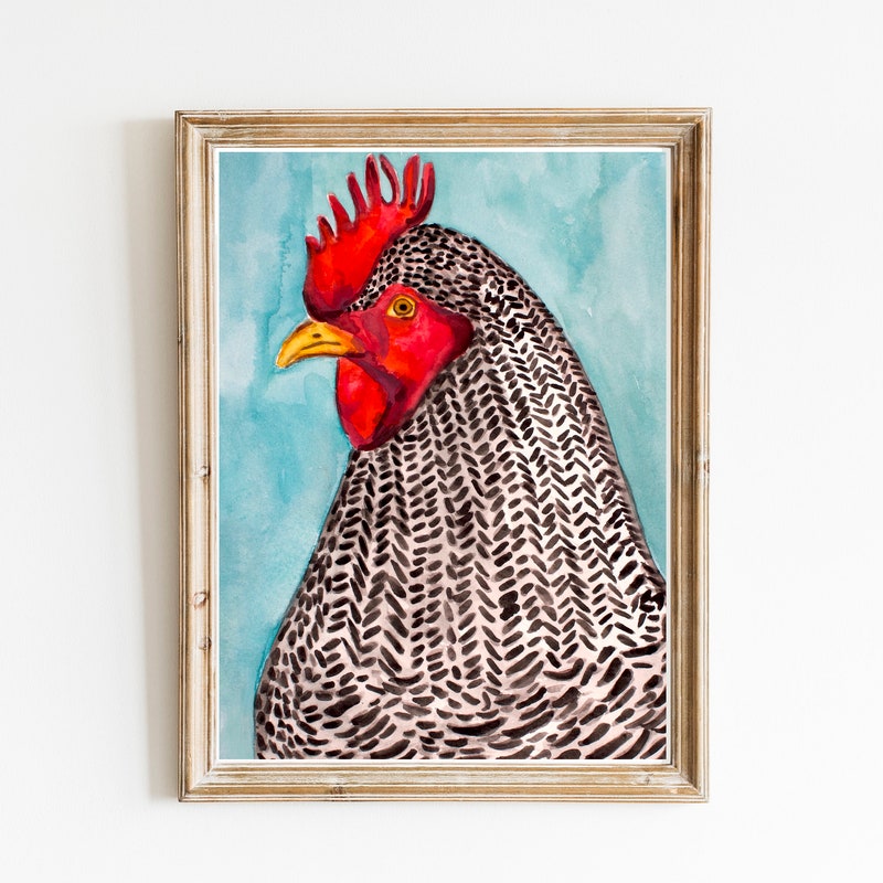 Chicken Watercolor - Etsy