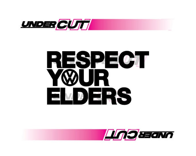 VW Respect Your Elders Vinyl Sticker Decal Euro - Etsy