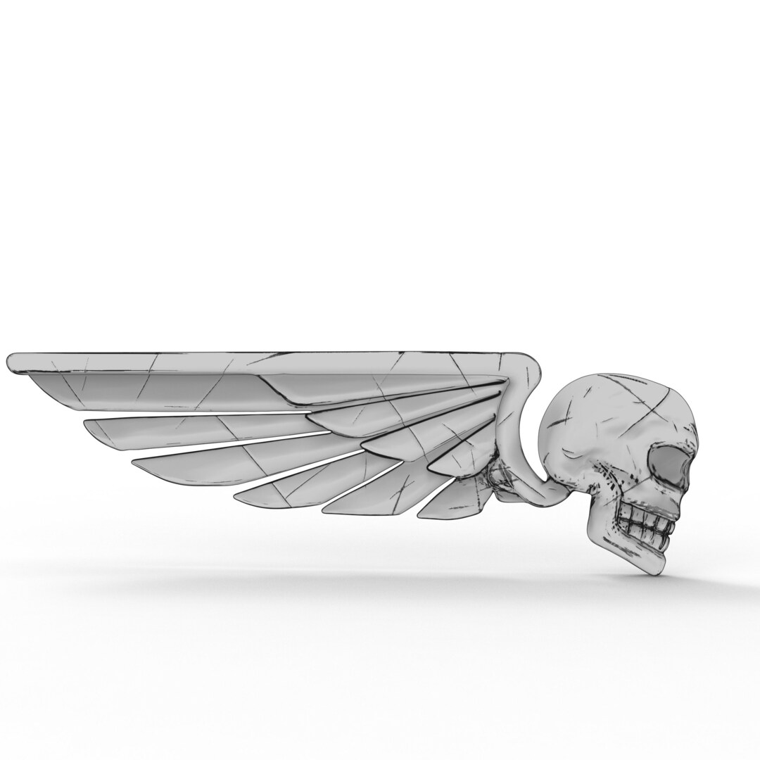 Flying Skull Icon STL ( 3d Print File) - Etsy