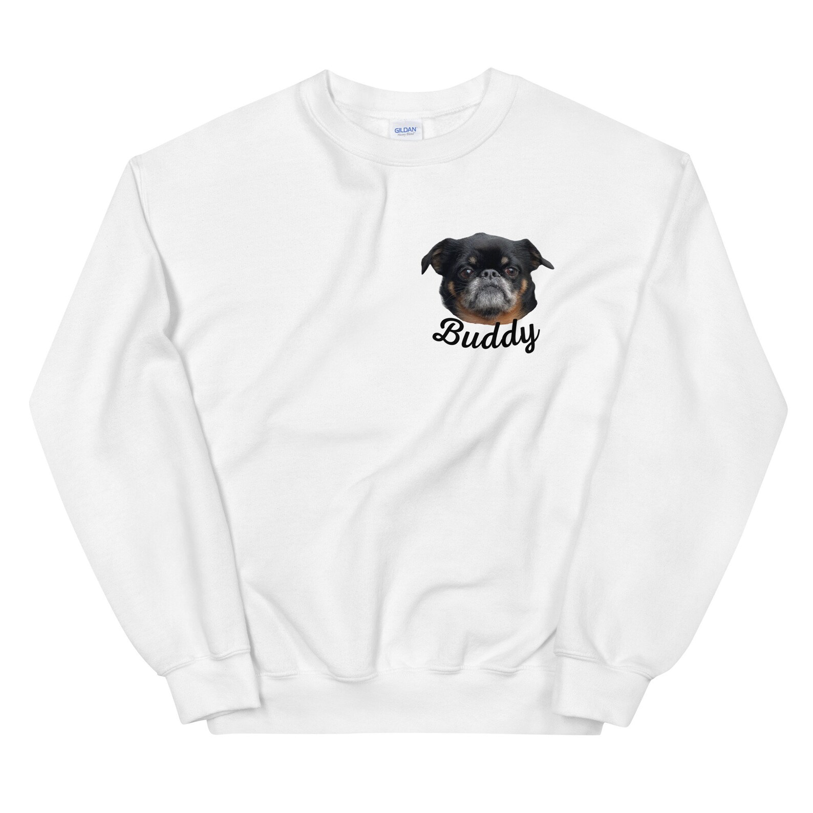 Custom Dog Face Sweatshirt, Pet Face Portrait Crewneck, Dog Mom Gift ...