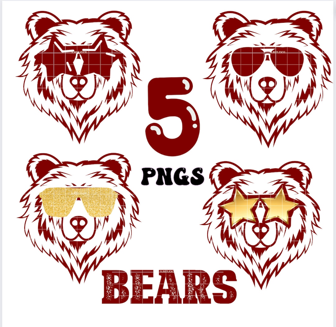 5 PNG Preppy Maroon Bear School Mascot With Star Eyes Sunglasses Png ...