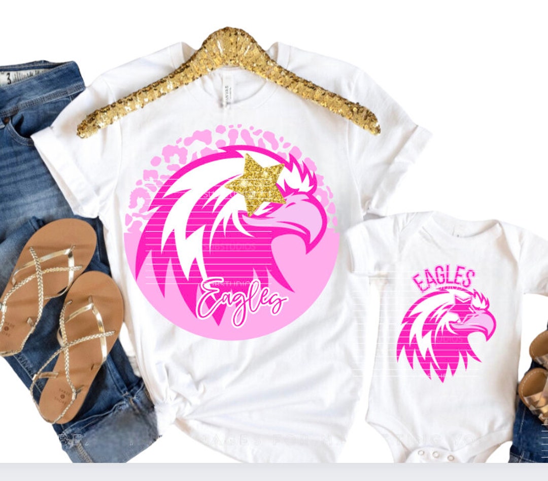 Pink Preppy Eagles PNG With Star Eye Digital Design Download ...