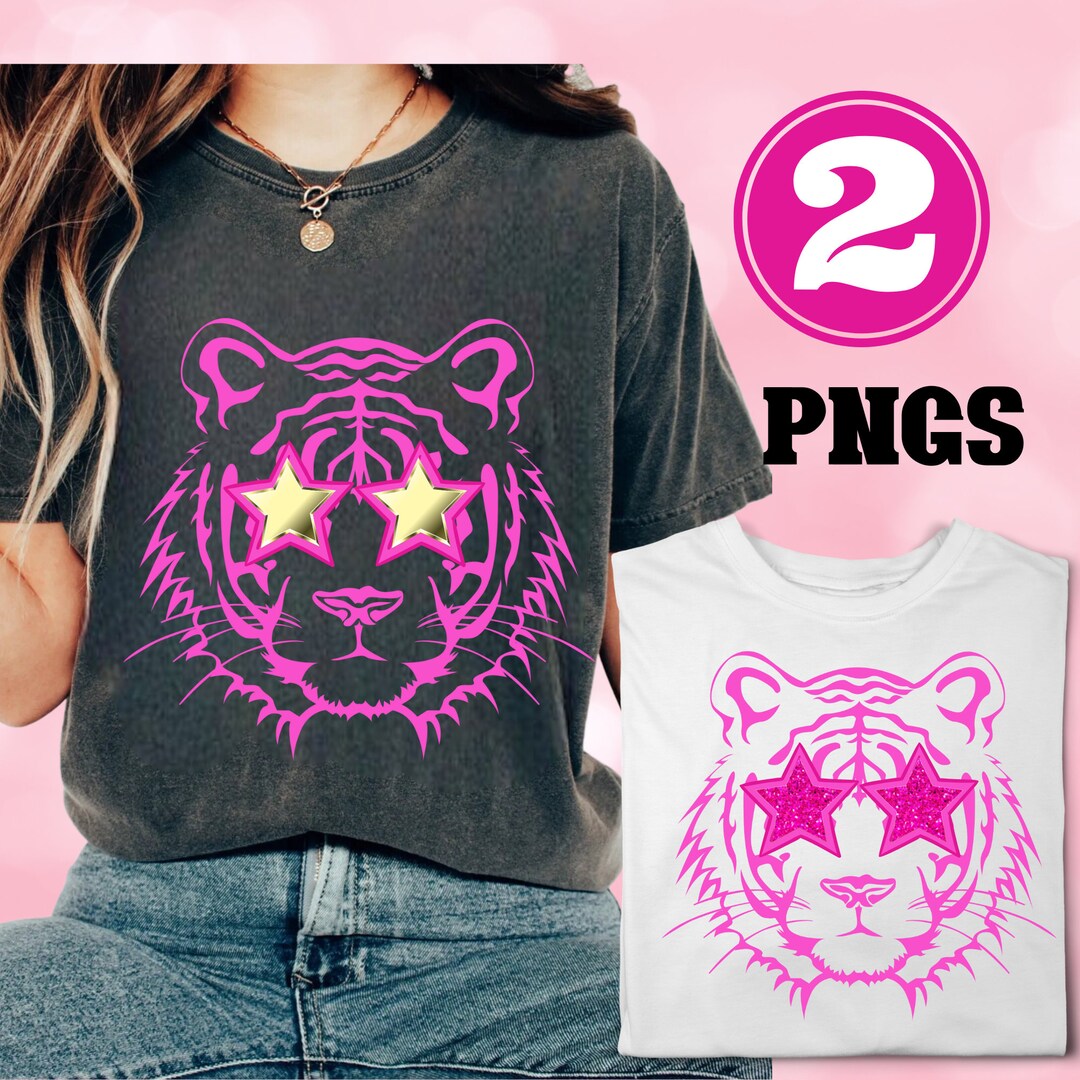 3 Preppy Pink Mascot With Star Eyes PNG Digital Download Sublimation ...