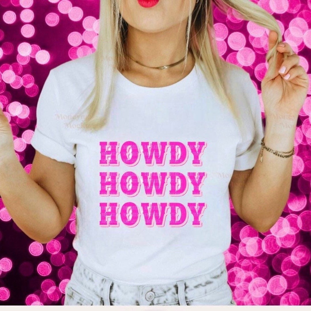 2 Preppy PNG Pink Howdy Howdy Howdy PNG SVG Pink Teen Girl Sublimation ...