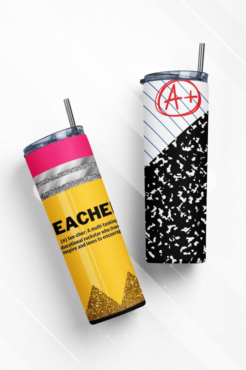 Teacher Tumbler Wrap Png Svg Personalized Name Or Monogram Etsy