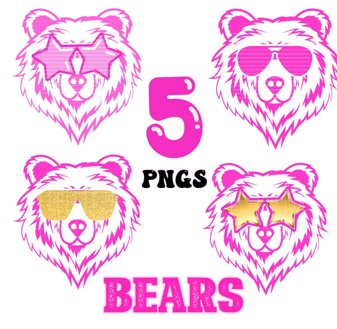 5 PNG Preppy Pink Bear School Mascot With Star Eyes Sunglasses Png ...