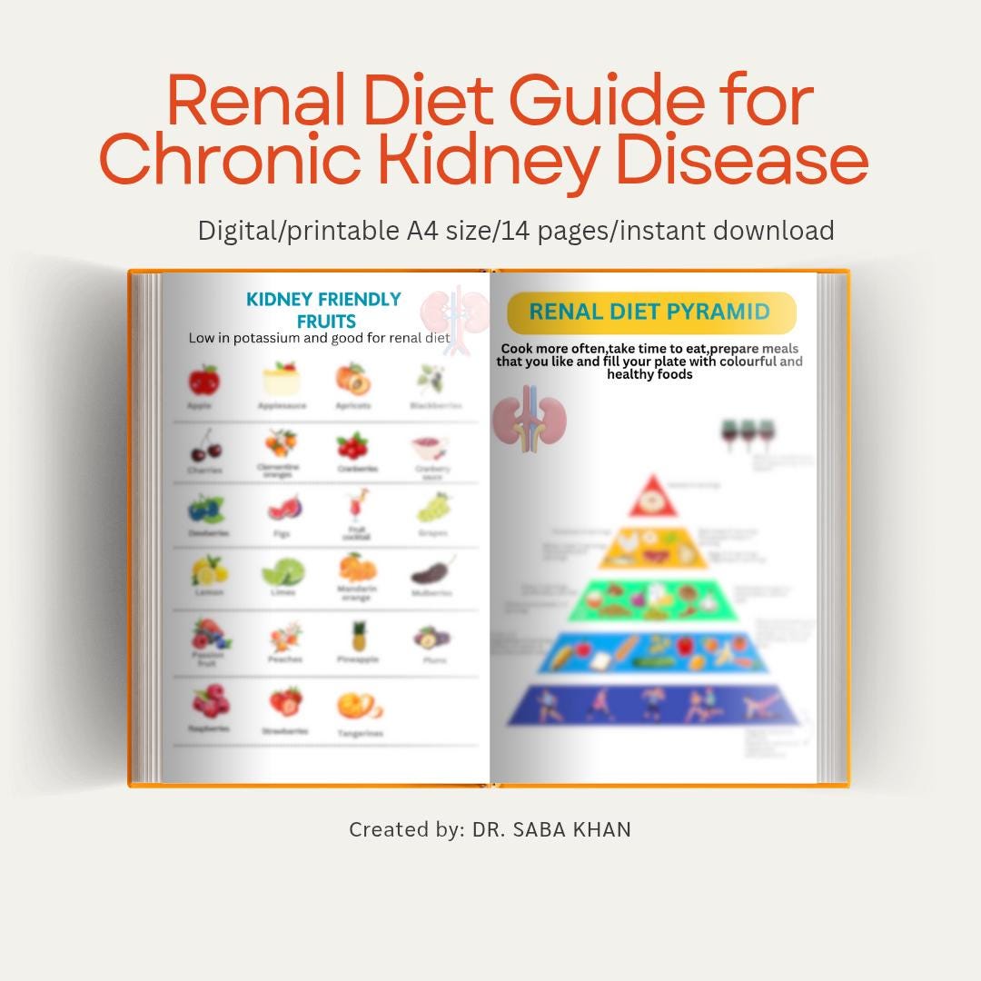 Renal Diet Printables | Kidney-friendly Meal Plans, Nutrition Guides ...