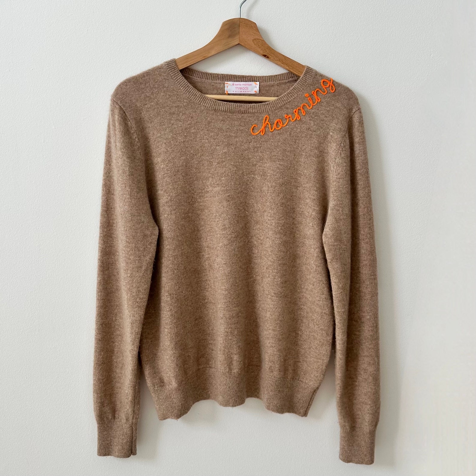 Customized Embroidered Cashmere Sweater for Women, Lightweight Summer ...