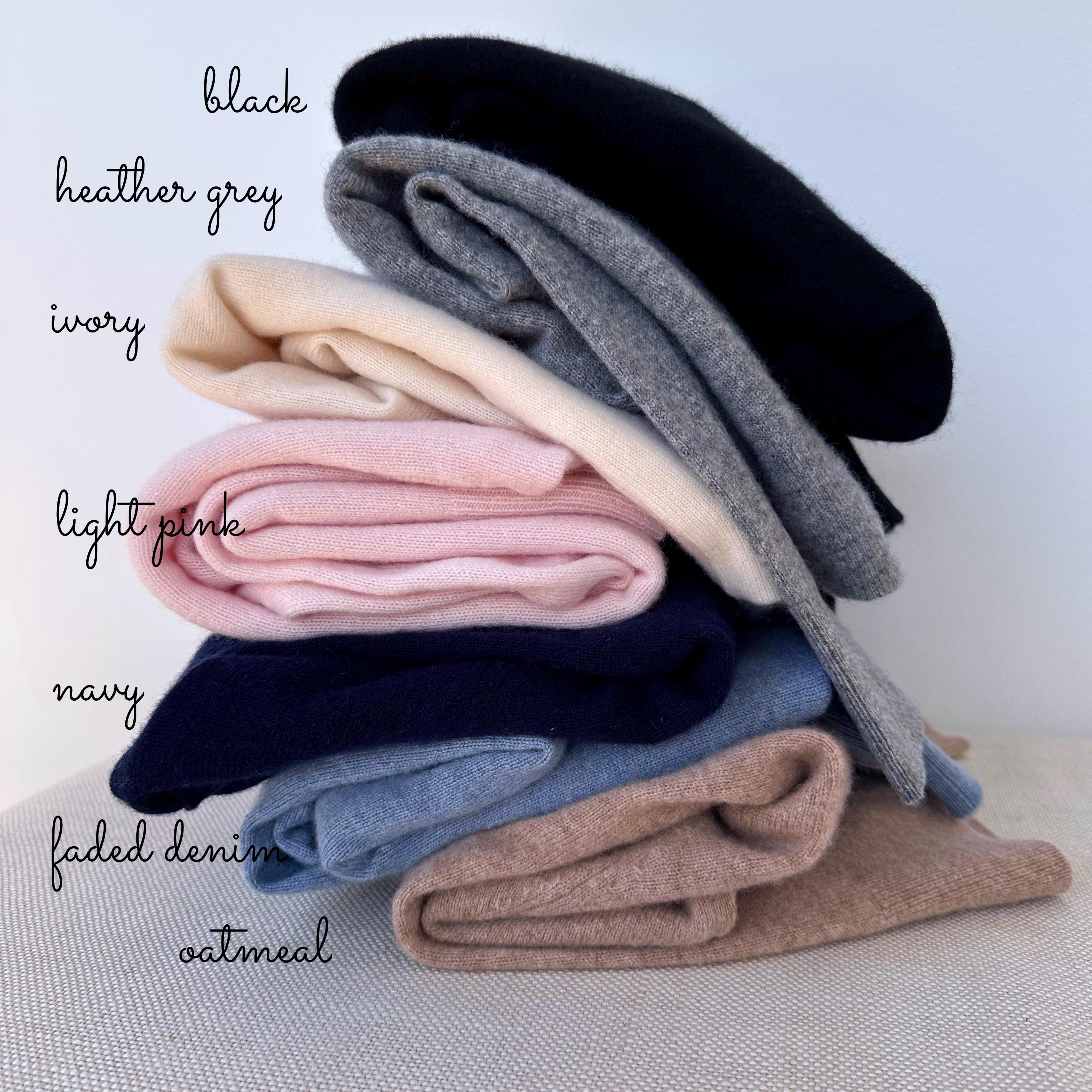 Custom Chainstitch Embroidered Cashmere, Embroidered W/ 1 to 4 Hearts ...