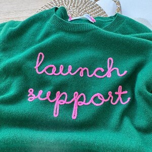 Customized Embroidered Cashmere Sweater for Women, Fall Clothing ...