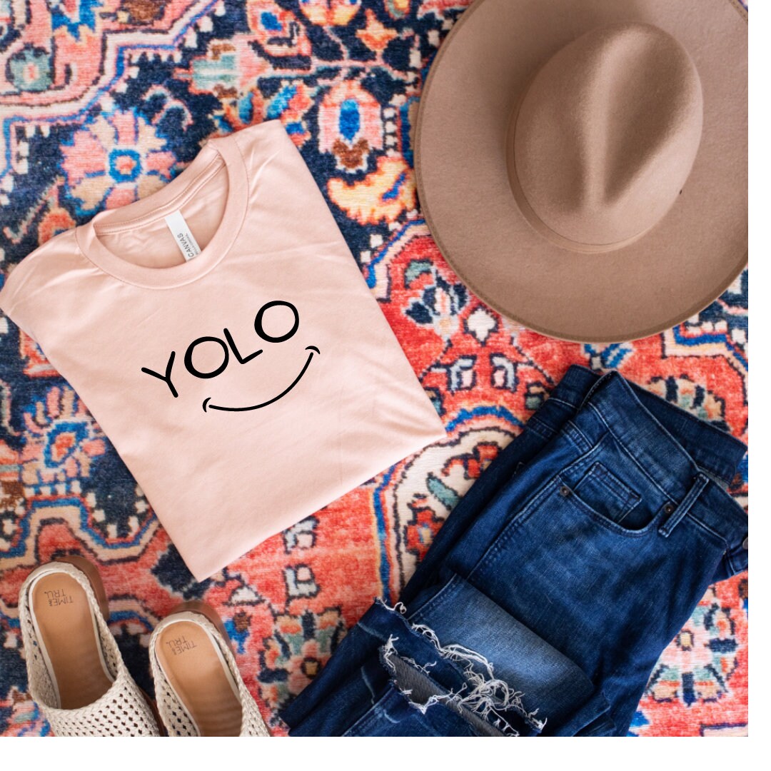 YOLO Tee, YOLO Shirt, YOLO, Gifts for Her, Graphic Tees, You Only Live ...