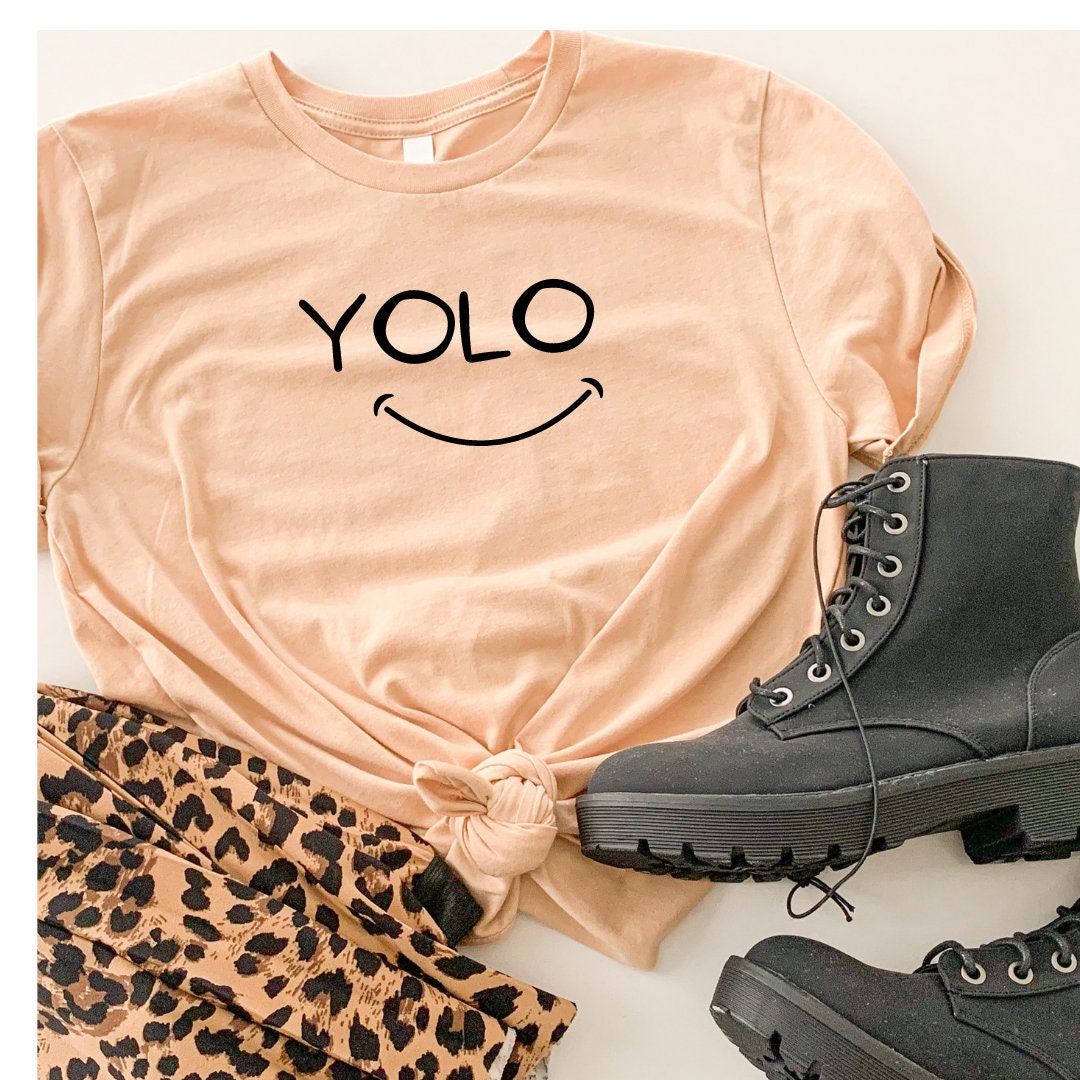 YOLO Tee, YOLO Shirt, YOLO, Gifts for Her, Graphic Tees, You Only Live ...
