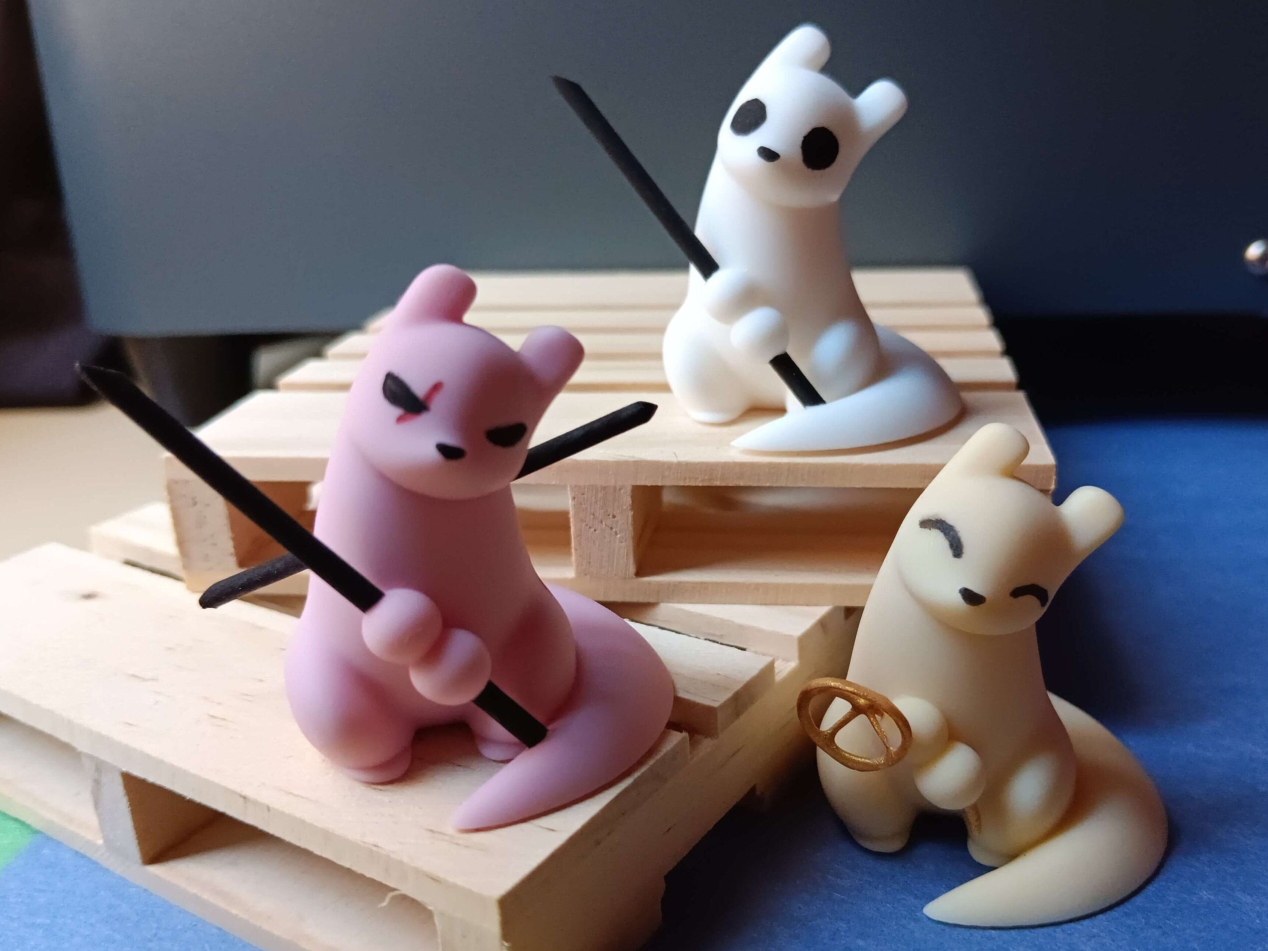 Slugcat Figurine 3d Printed Rain World Slug Cat - Etsy