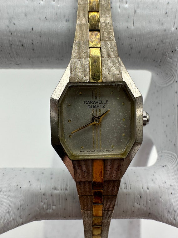 vintage caravelle by bulova P7 1987 ladies square Wat… - Gem