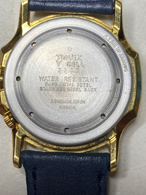Vintage Timex V cell quartz made in Korea alarm gold … - Gem