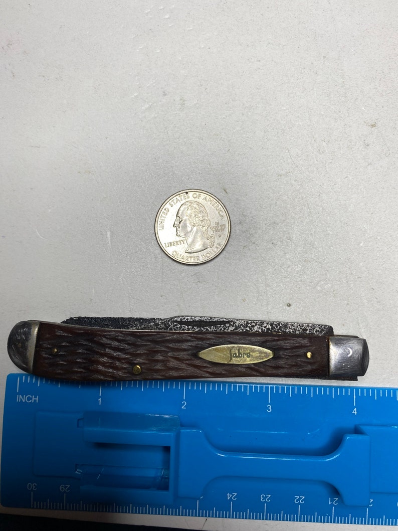 Antique Heavily Worn Sabre Pocket Knife Folding Wood Gift Him Her Men ...