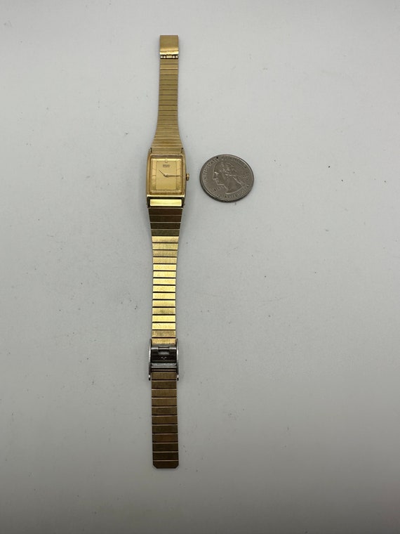 vintage Seiko 2C20 RARE gold tone tank Watch sqaure r… - Gem