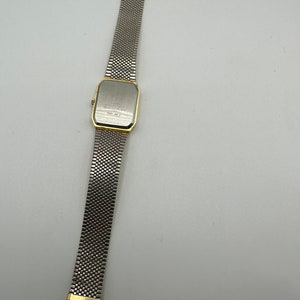 Vintage Helbros Square Quartz Gold Tone 27mm Adjustable Ladies Black ...