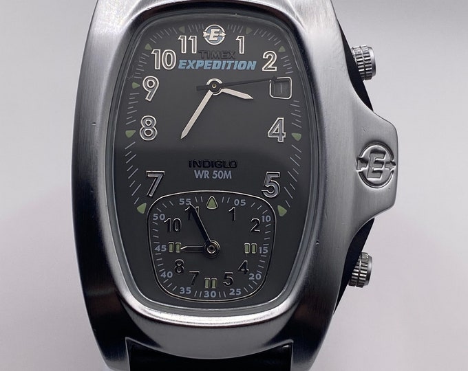 RARE!!! Vintage Timex Dual Zone Expedition WR 50m Qaurtz Watch Indiglo ...