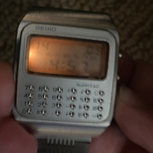 Needs Work Seiko C359 5007 Digital Lcd Vintage Watch Stainless Silver ...